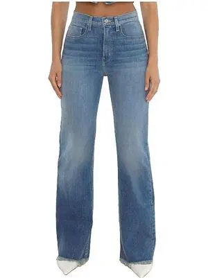 RUDES DENIM High Rise Ali Boot Cut Jeans - Lagoon Blue