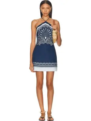 SHANI SHEMER Oliver Mini Dress - Blue Print