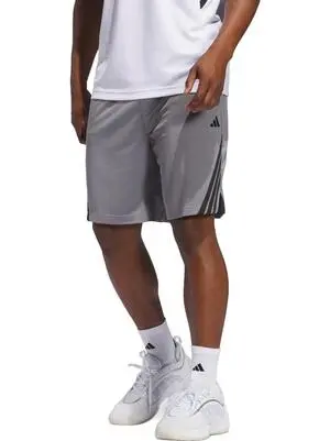 Adidas Legends 3-stripes Basketball Shorts - Grey Three / Black