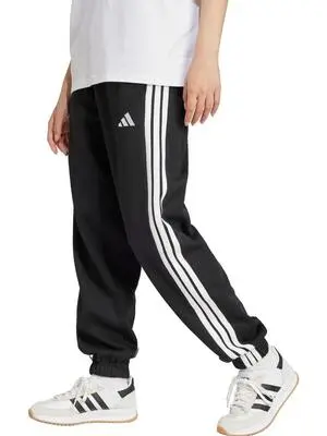 Adidas Essentials 3-stripes Fleece Loose-fit Pants - Black / White
