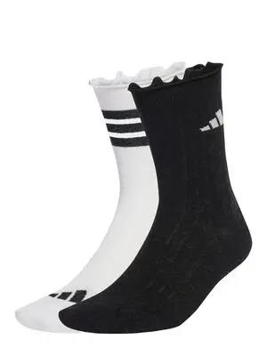 Adidas Glow Sock 2 Pack - White / Black / Grey One