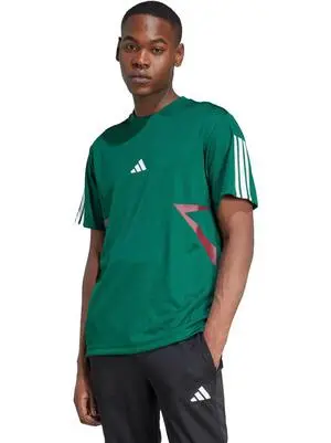 Adidas House Of Tiro Colorblock Tee - Dark Green / Collegiate Burgundy / White