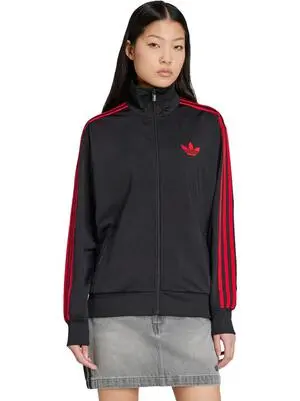 Adidas Adicolor Classic Firebird Loose Track Top Black / Better Scarlet