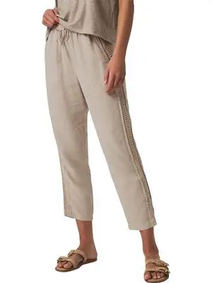 SPLENDID Angie Straight Leg Linen Blend Drawstring Pants