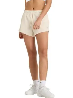 NEW BALANCE Coastal Fleece Cotton Blend Drawstring Shorts - Linen