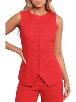 PETAL & PUP Amia Sleeveless Vest - Red