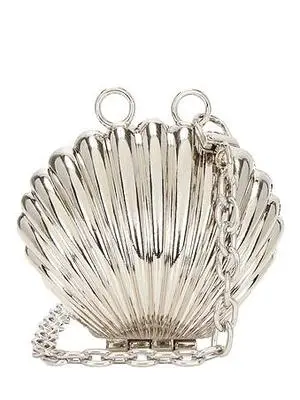 PETIT MOMENTS Shell Chain Clutch - Silver