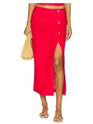 Yumi Kim Rowan Skirt - Red Linen