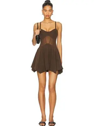 OW Cassandra Mini Dress - Olive Brown