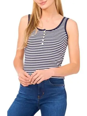 CECE DUPRAZ Stripe Rib Tank - Classic Navy