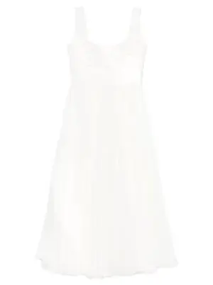 M.MARQUISE Silk-blend Dress - White