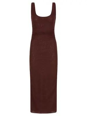 Sir The Label Jacques Twist Midi Dress Espresso