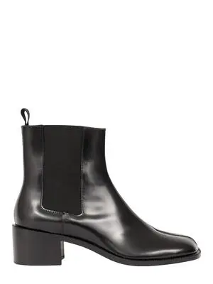 MAISON MARGIELA Tabi City Leather Split-toe Chelsea Boots - Black