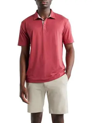 SWANNIES James H Solid Performance Golf Polo Red