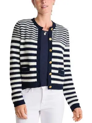VINEYARD VINES Cotton Cashmere Stripe Cardigan
