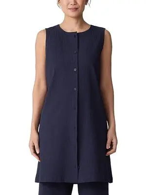 Eileen Fisher Tie Back Sleeveless Vest - Ink