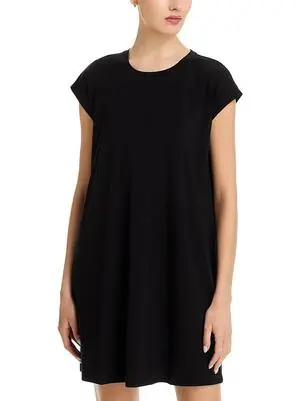 Eileen Fisher Crinkled Jersey Crewneck Top - Black