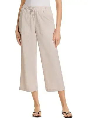 Eileen Fisher Stretch Jersey Tapered Ankle Pants - Chalk