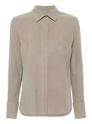 Max Mara Candia Silk Shirt Neutrals