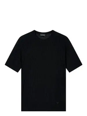 Emporio Armani Lyocell-blend Jumper - Black