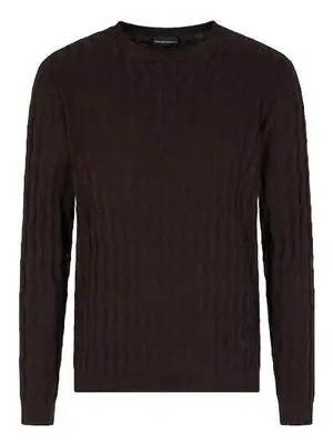 Emporio Armani Lyocell-blend Jumper - Natural