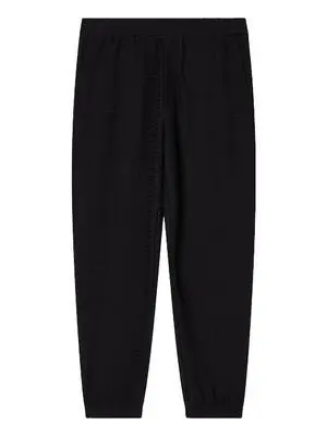 Emporio Armani Lyocell-blend Jacquard Jersey Trousers - Black