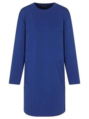 Emporio Armani Double Jersey Crew-neck Dress - Blue