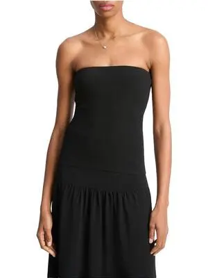 Vince Compact Strapless Top - Black