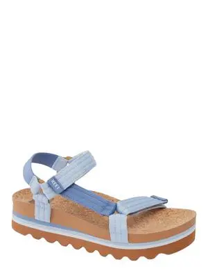 Reef Cushion Rem Hi Platform Sandal - Dusty Blue Duo
