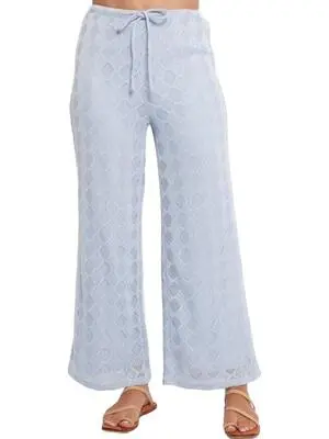 PETAL & PUP Cora Pointelle Stitch Drawstring Pants