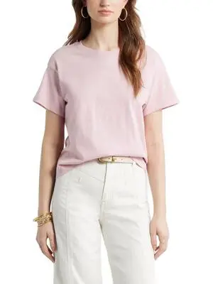 Treasure & Bond Cotton Jersey T-shirt - Pink Carnation