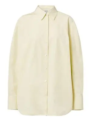 TOTEME Cotton Poplin Shirt - Yellow