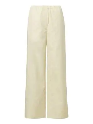 TOTEME Cotton Poplin Wide-leg Pants - Yellow