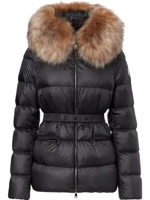 Moncler Boed Shearling-trimmed Down Jacket - Black