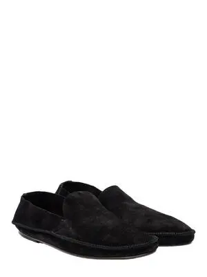 THE ROW Tyler Suede Loafers - Black