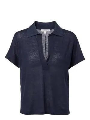 Dorothee Schumacher Hemp Polo Shirt - Blue