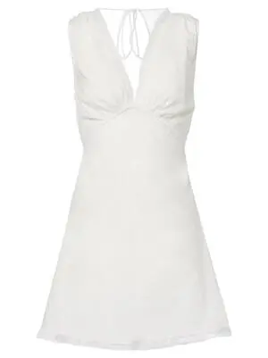 Faithfull The Brand Denise Cotton Voile Mini Dress - White