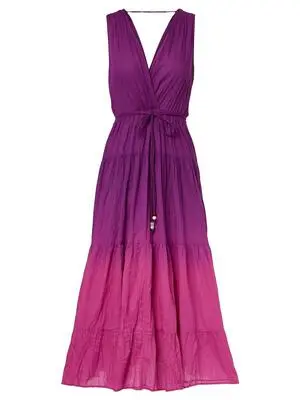 Velvet By Graham & Spencer Marilyn Cotton Voile Midi Dress - Purple