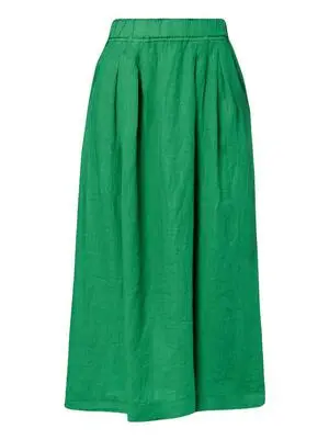 Velvet By Graham & Spencer Linda Linen Maxi Skirt - Green