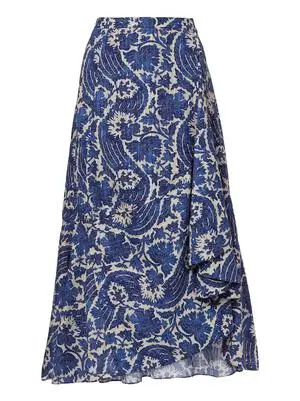 Ulla Johnson Sabina Printed Maxi Skirt - Blue