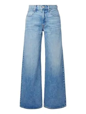 SLVRLAKE Selena Mid-rise Wide-leg Jeans - Blue