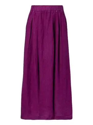 Velvet By Graham & Spencer Linda Linen Maxi Skirt - Purple