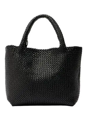 THE ROW Ruth Medium Woven Leather Tote Bag - Black