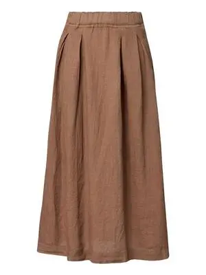 Velvet By Graham & Spencer Velvet Linda Linen Maxi Skirt Brown