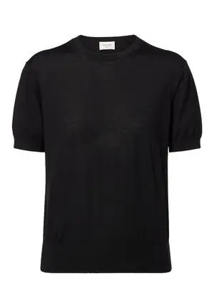 Saint Laurent Crewneck Wool Top - Black