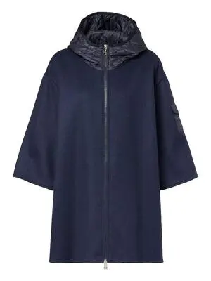 Moncler Wool-blend Cape - Blue