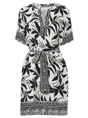 Velvet By Graham & Spencer Vanessa Printed Shirt Dress - Black