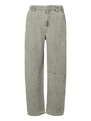 Velvet By Graham & Spencer Taylor Linen Straight Pants - Green