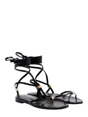 Proenza Schouler Coil Leather Sandals - Black