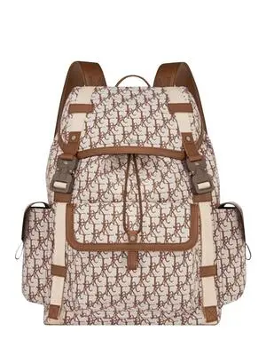 Dior X Cactus Jack Oblique Jacquard Hit The Road Backpack - Brown